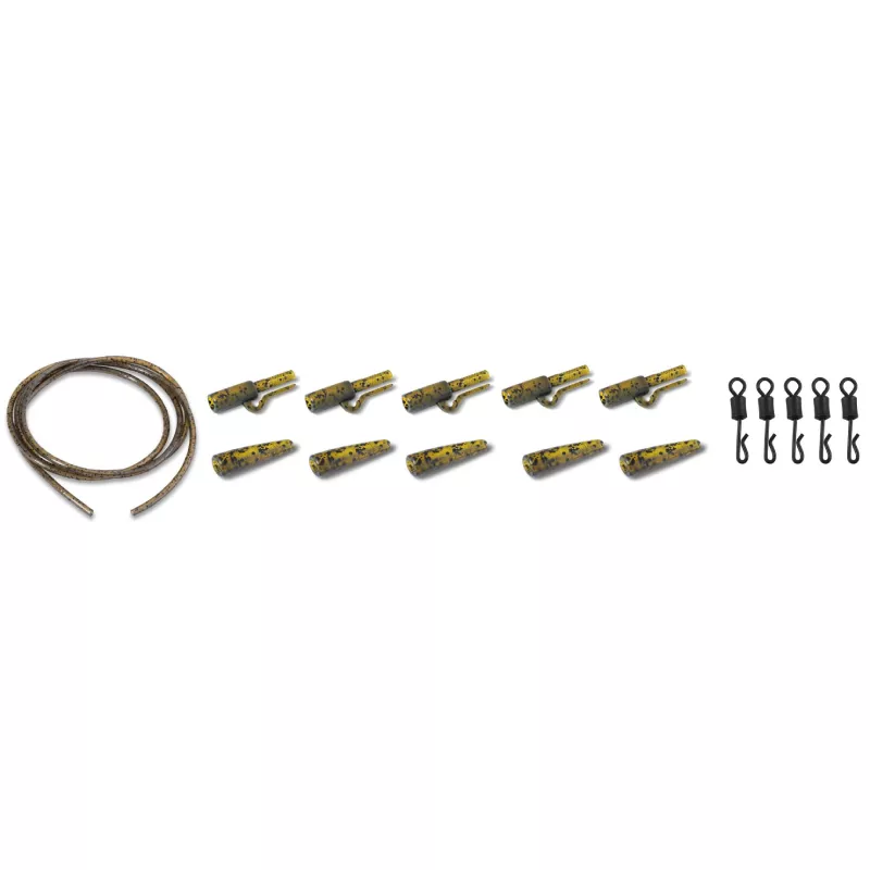 Anaconda Quick Change Safety Lead Clip Kit jungle zelená 5ks Saenger